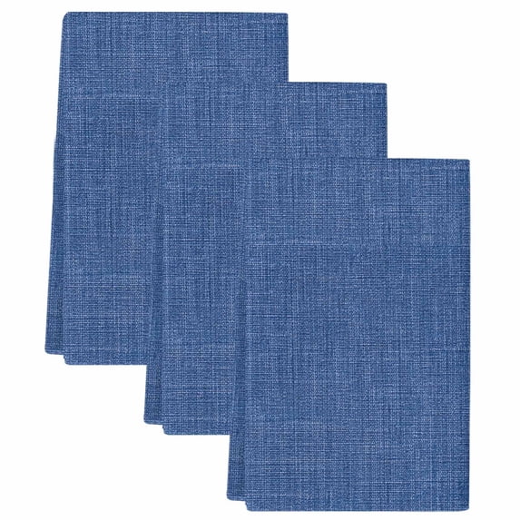 Navy Blue Kitchen Towels Set of 3, Vintage Country Monochrome Farmhouse ...