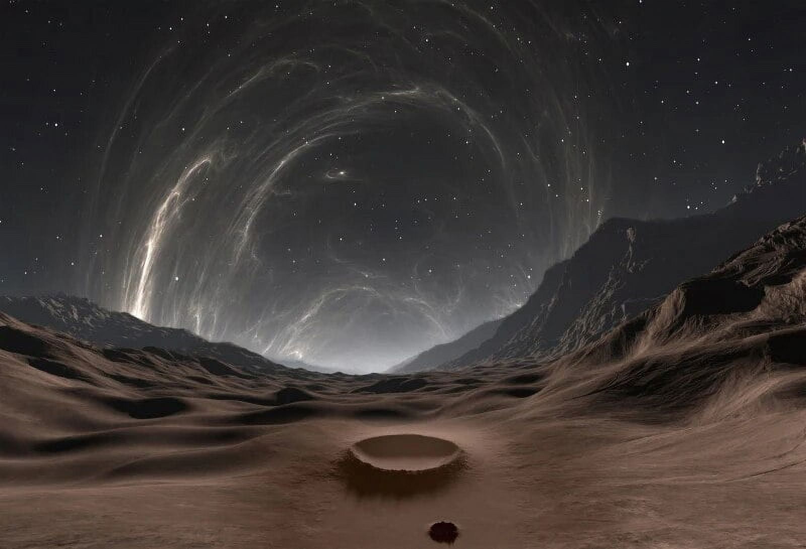 Dark Blue Night Scenery Fanstay Desert Photography Background Glitter ...