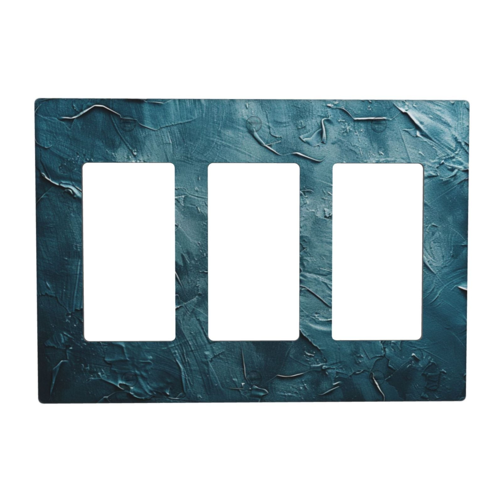 Dark Blue Oil Pattern 3 Gang Toggle Light Switch Cover Decorative ...