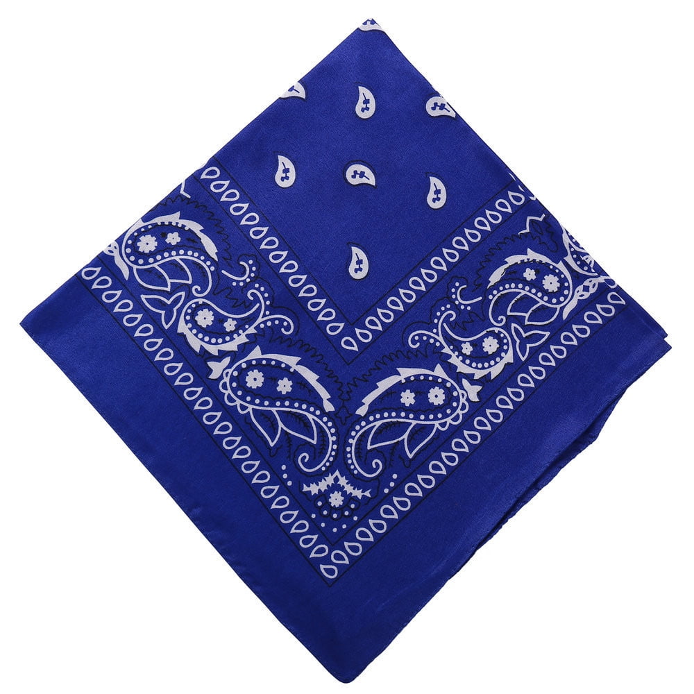 Dark Blue Paisley Bandana Head Scarf Double Sided For Outdoor ...
