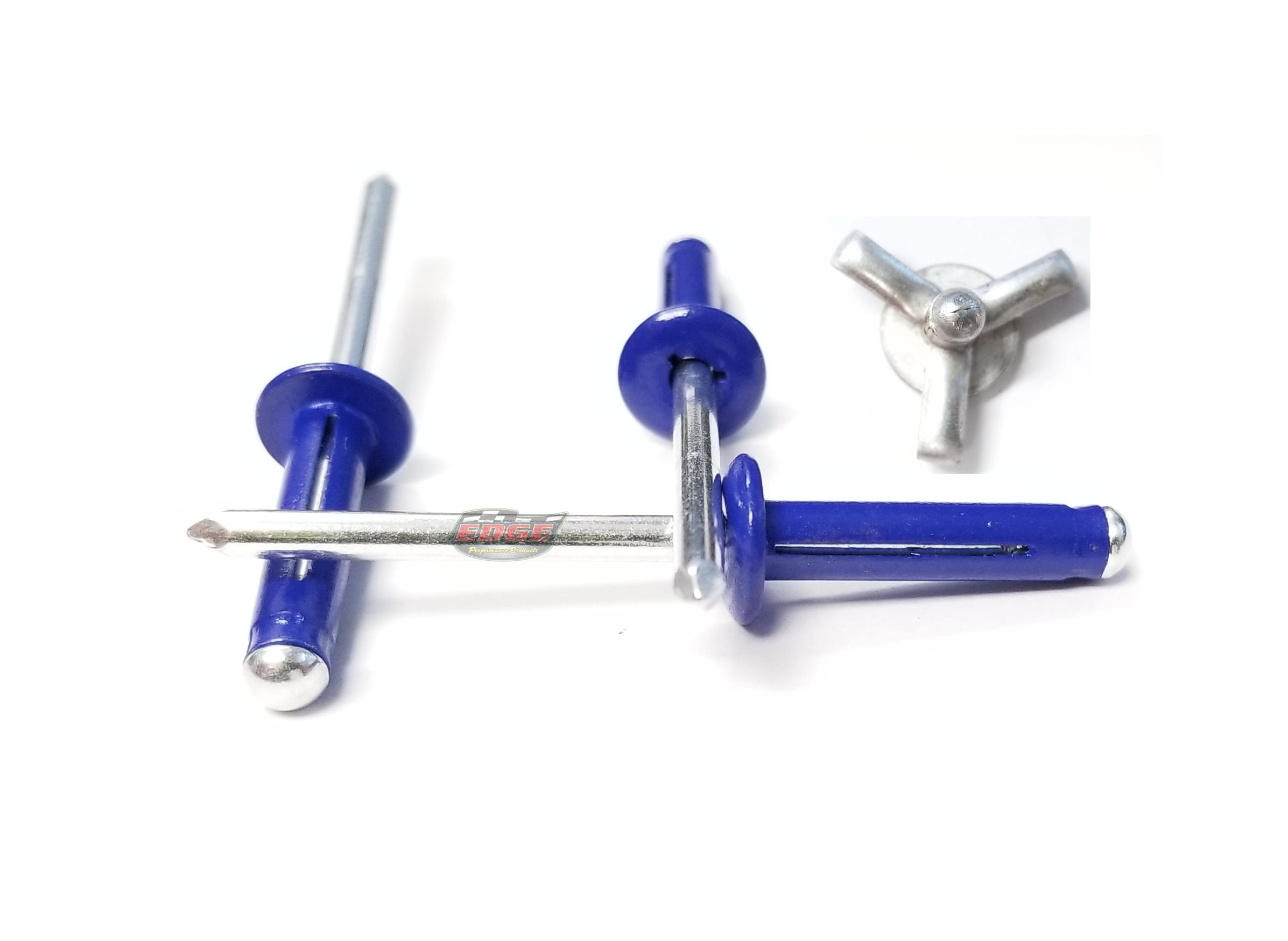 Dark Blue Pop Rivets 3/16" Tri-Fold Small Aluminum Head Steel Mandrel ...