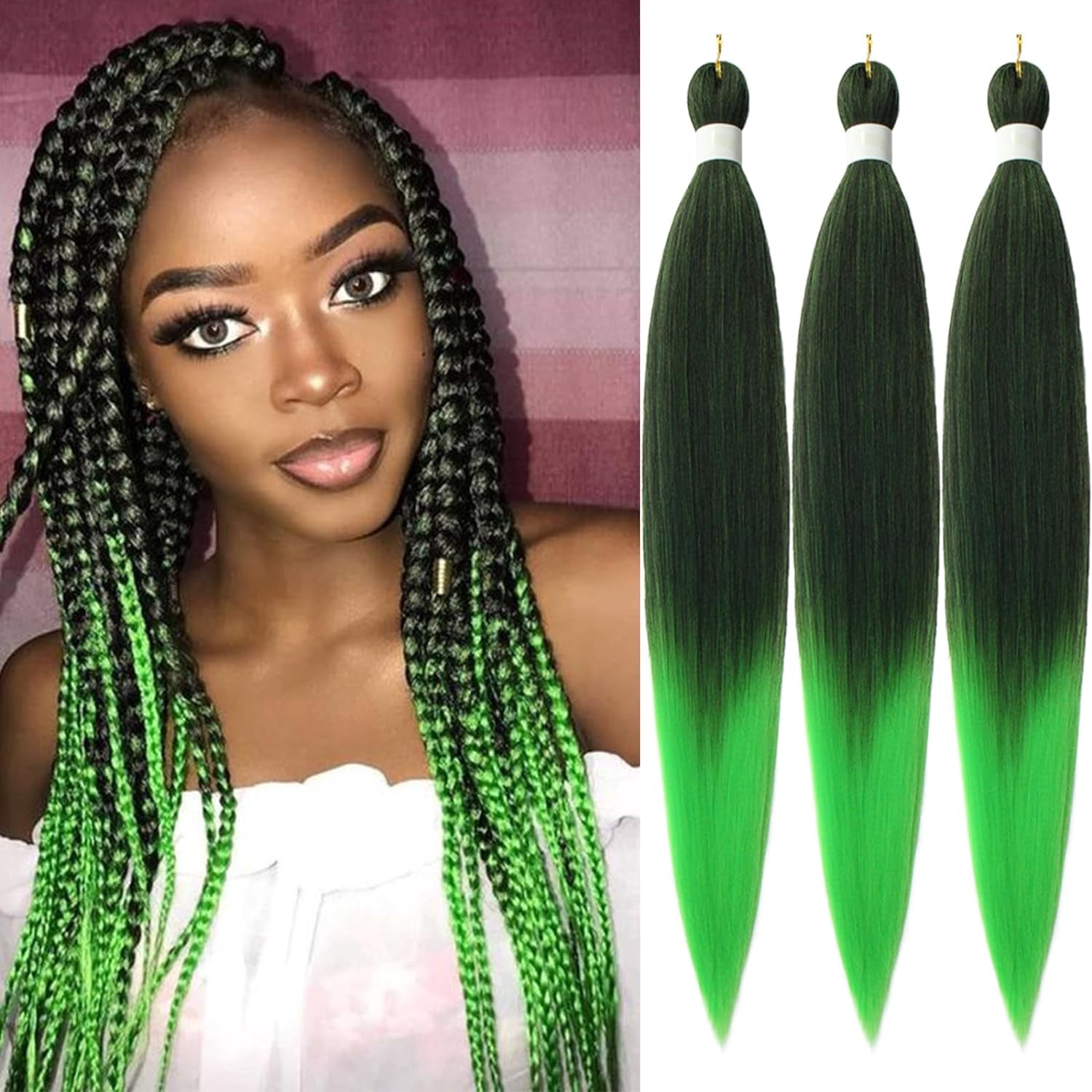 Dark Blue Pre stretched Braiding Hair, 26 Inches Kanekalon Box Braids ...