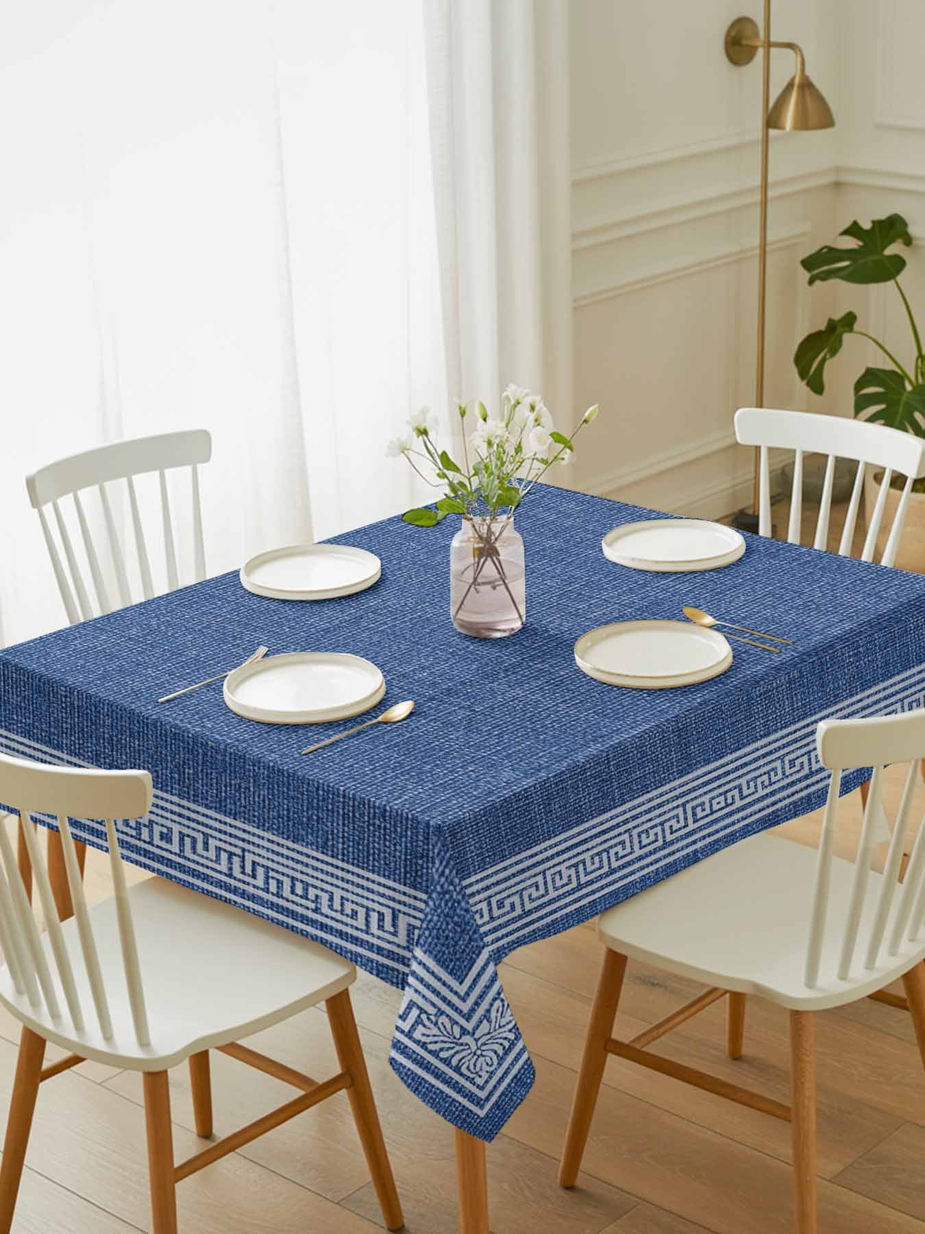 Dark Blue Retro Greek Key Tablecloth Rectangle Table Cloth 60x84 ...