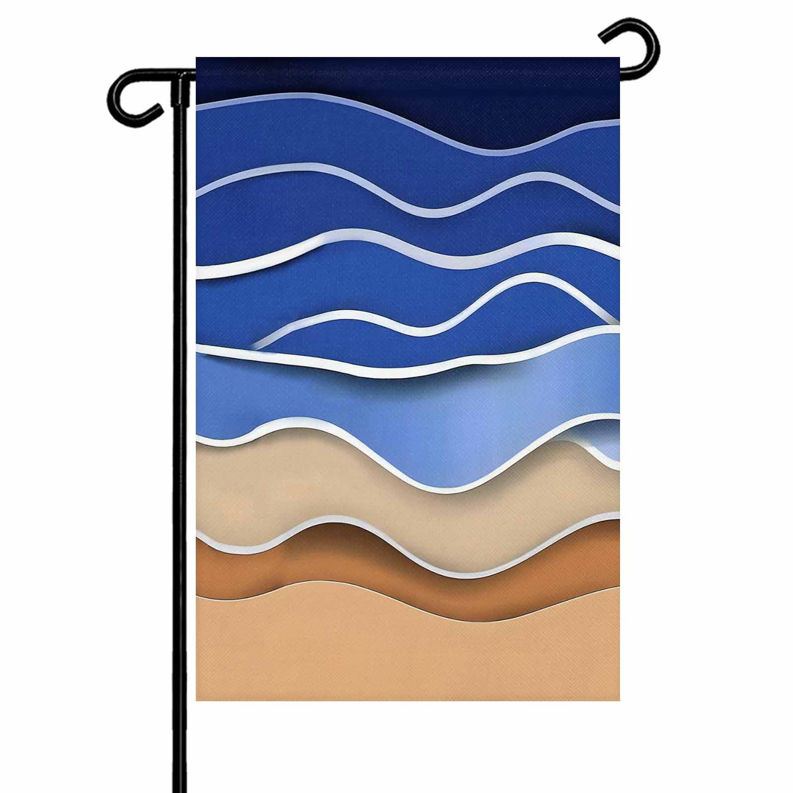 Dark Blue Ripple Garden Flag 12x18 Inch Dark Blue Gradient Double Sided ...