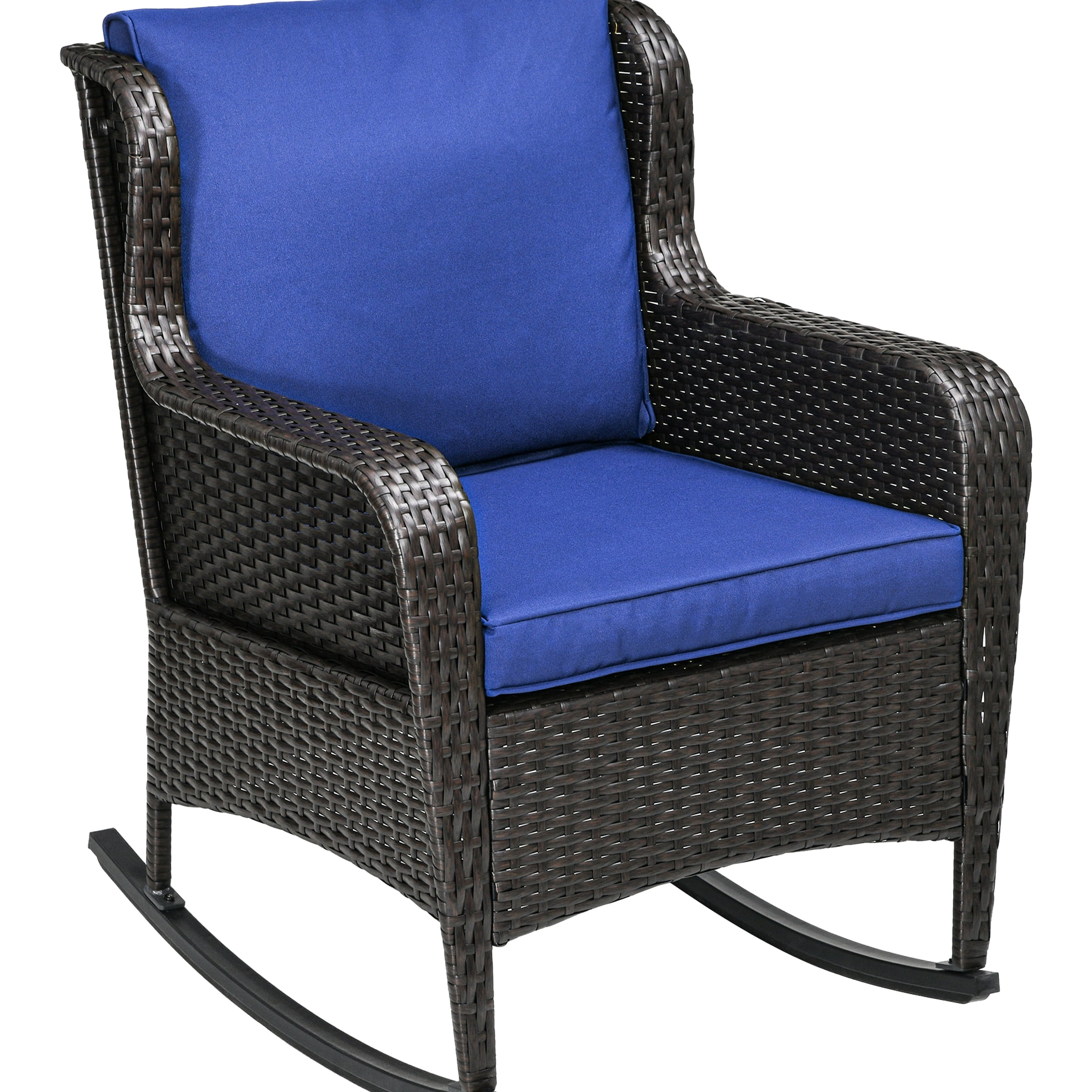 Dark Blue Rocker By - Cushioned For Comfort, Steel Frame, High Weight ...