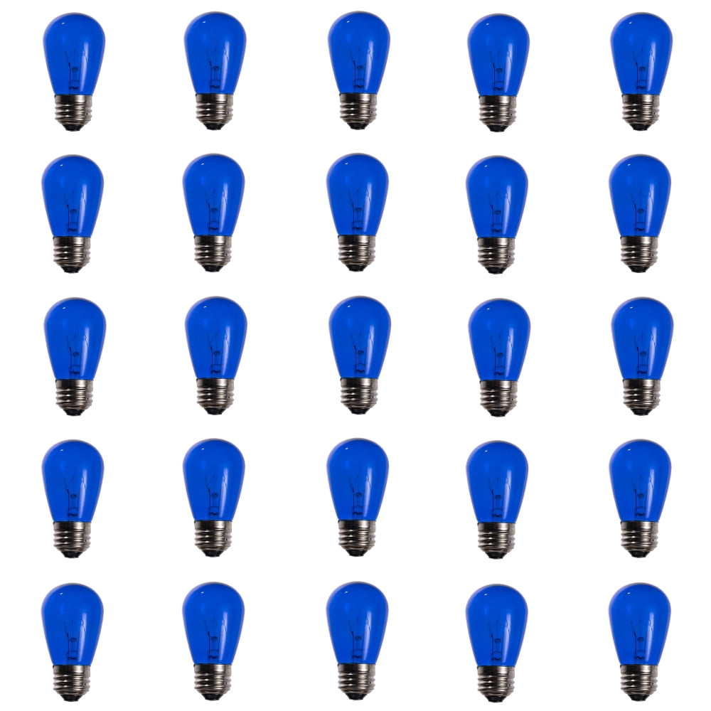 Dark Blue S14 Incandescent Bulbs - Box of 25 - Walmart.com