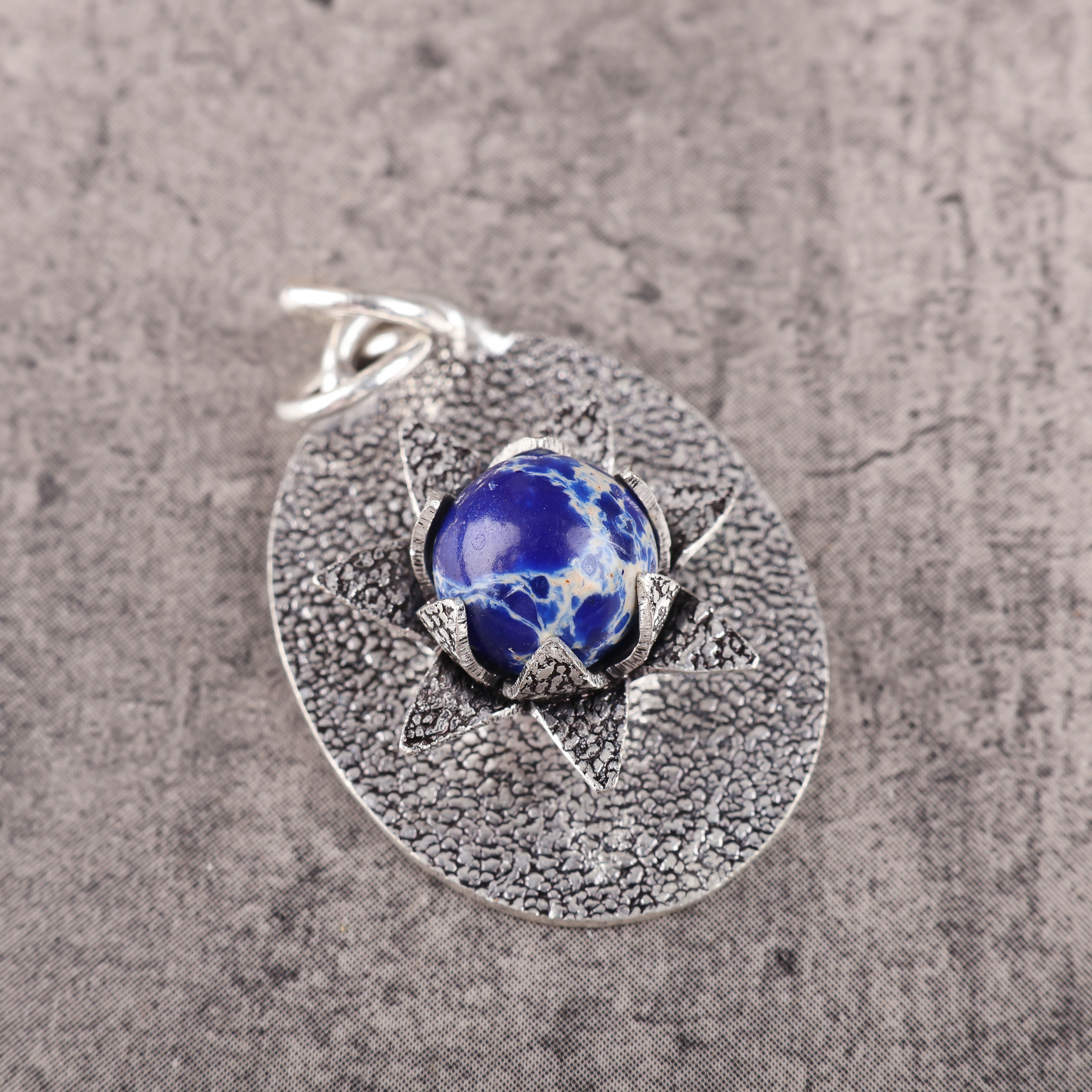 Dark Blue Sea Sediment Pendant 925 Sterling Silver Jewelry - Walmart.com