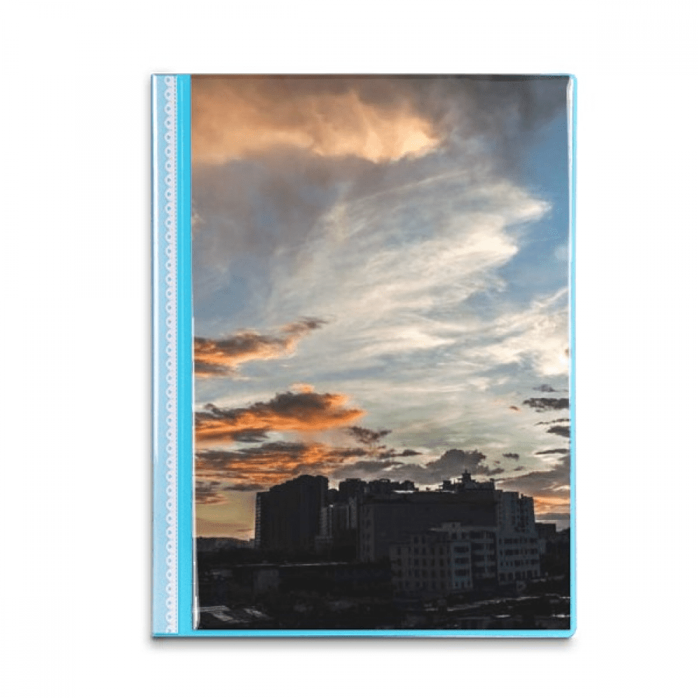 Dark Blue Sky Colorful Clouds Book Sheet Protectors Portfolio Binder ...