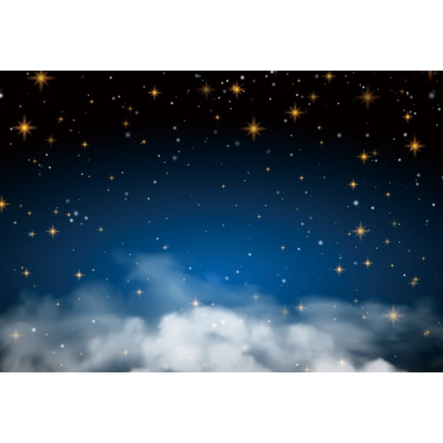 Dark Blue Sky Night Scenery Background Shining Stars Glitter Portrait ...
