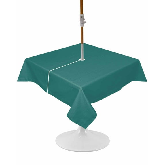 Dark Blue Square Outdoor Tablecloth, Waterproof Table Cloth Cover with ...