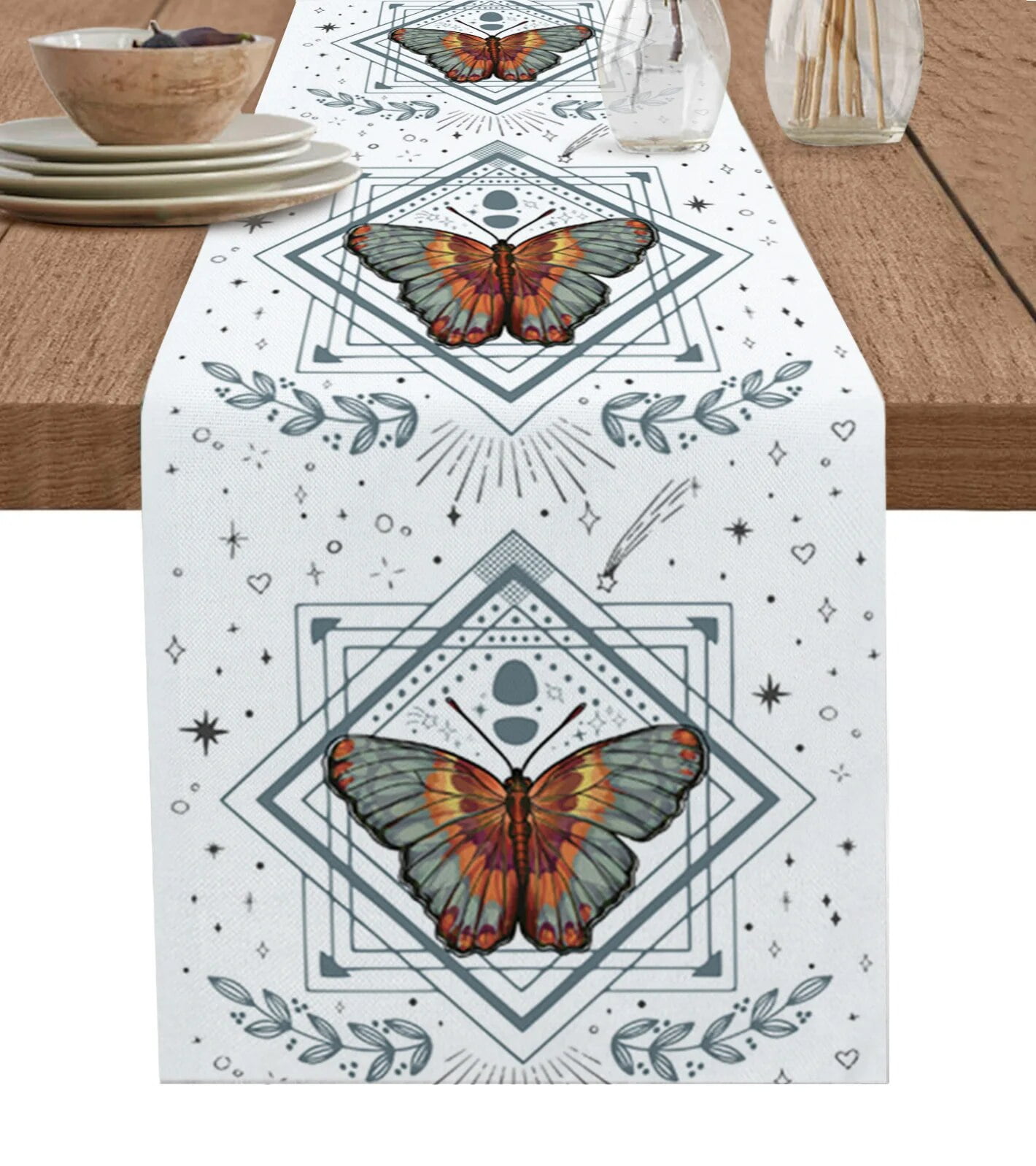 Dark Blue Star Wedding Home Party Table Runners Coffee Table Decor ...