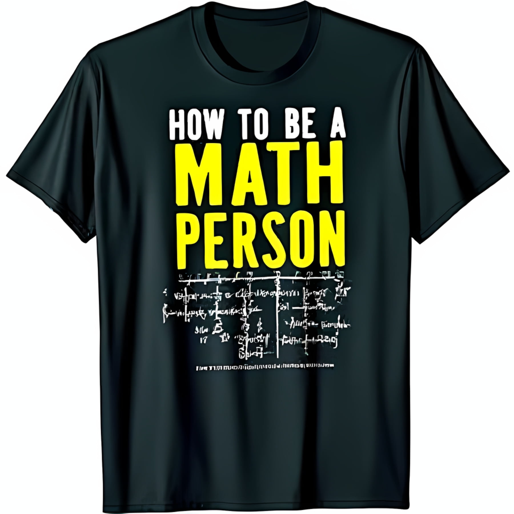 Dark Blue T-Shirt 'HOW TO BE A MATH PERSON' with Math Equation Design ...