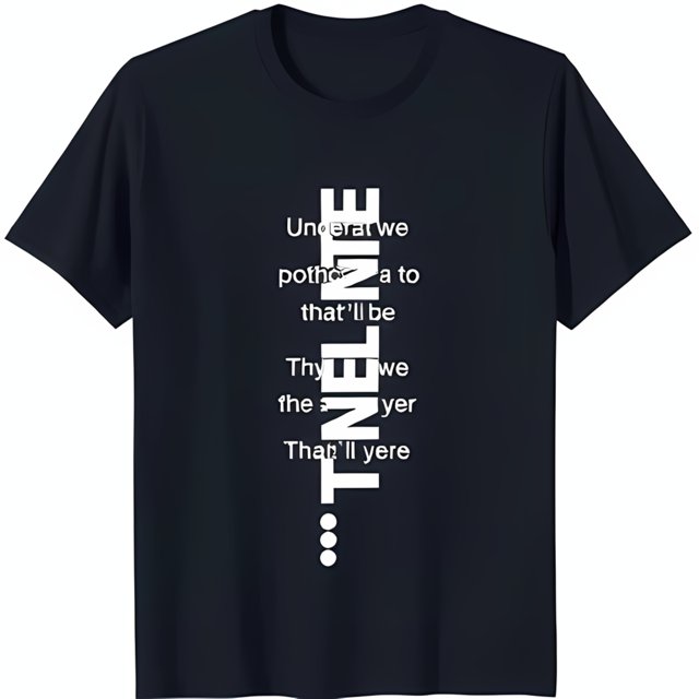 Dark Blue T-Shirt with Unique Word Design Spelling 'Infinite' Fun and ...