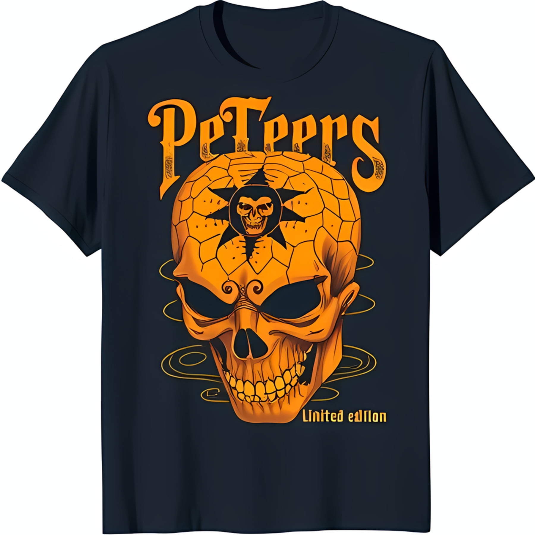 Dark Blue T-Shirt with Vibrant Design & Patterns - Walmart.com