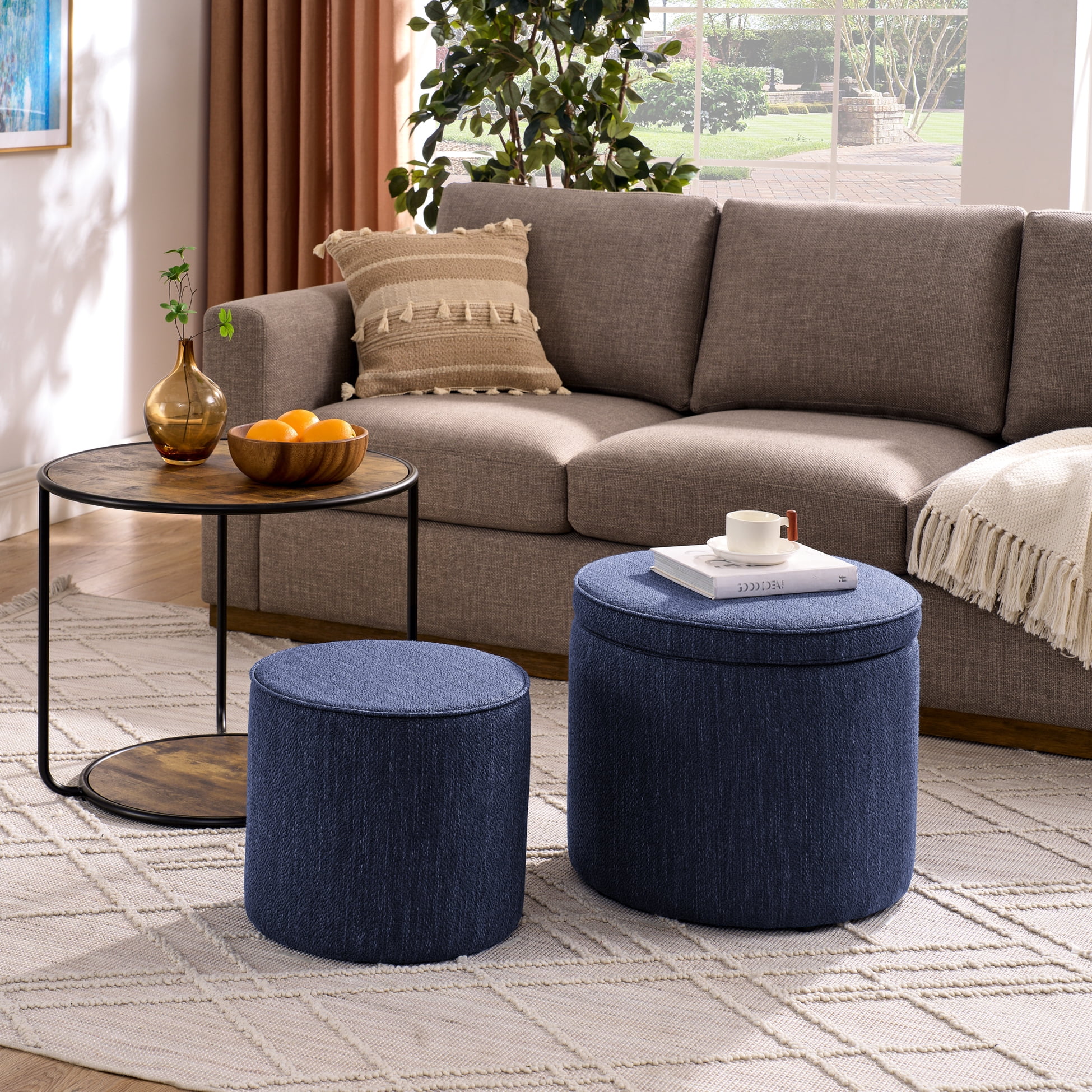 Dark Blue & Table Merge With Storage And Transportable Desk Portable ...