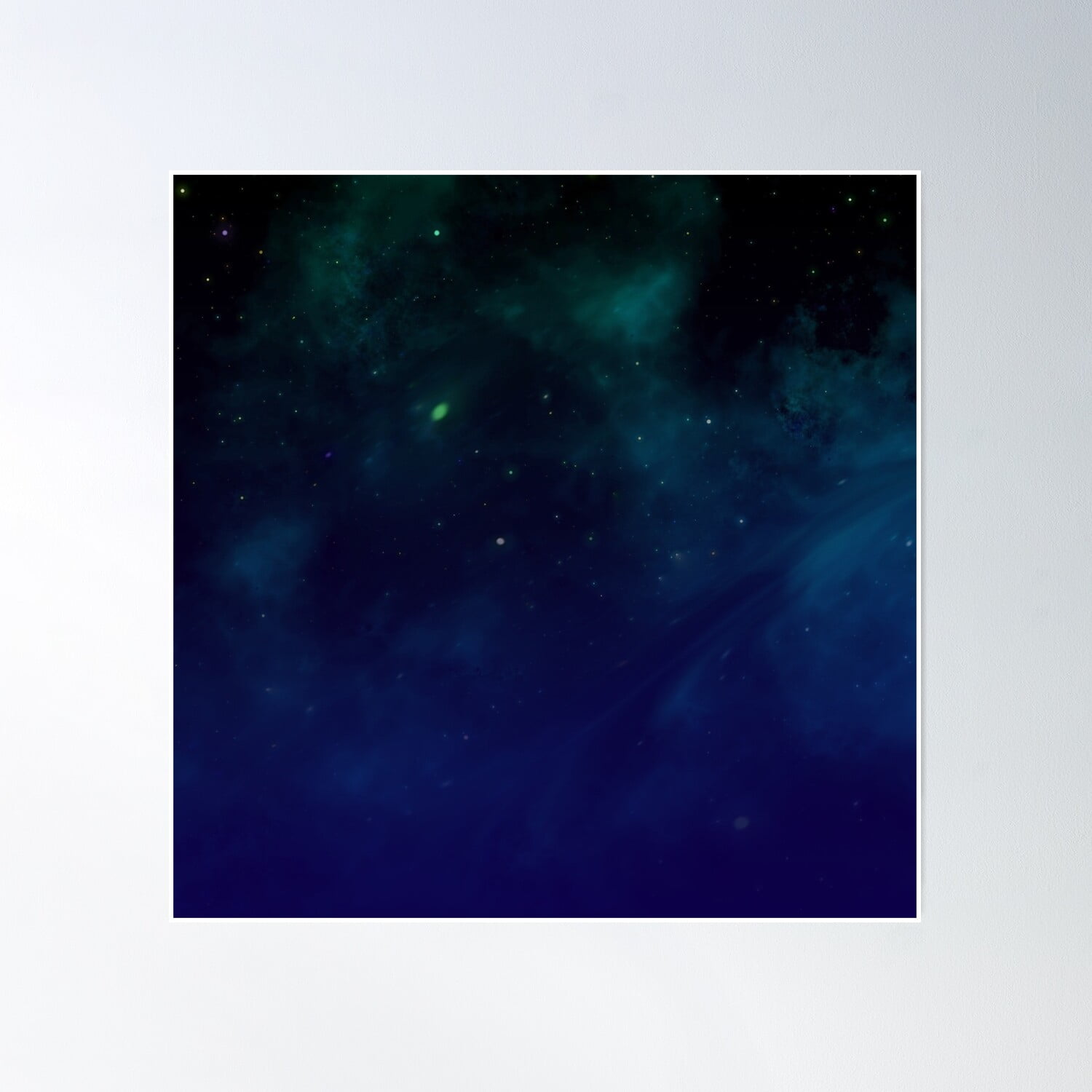 Dark Blue Universe Galaxy Sky Poster Wall Art, Modern Wall Decor, 16x16 ...