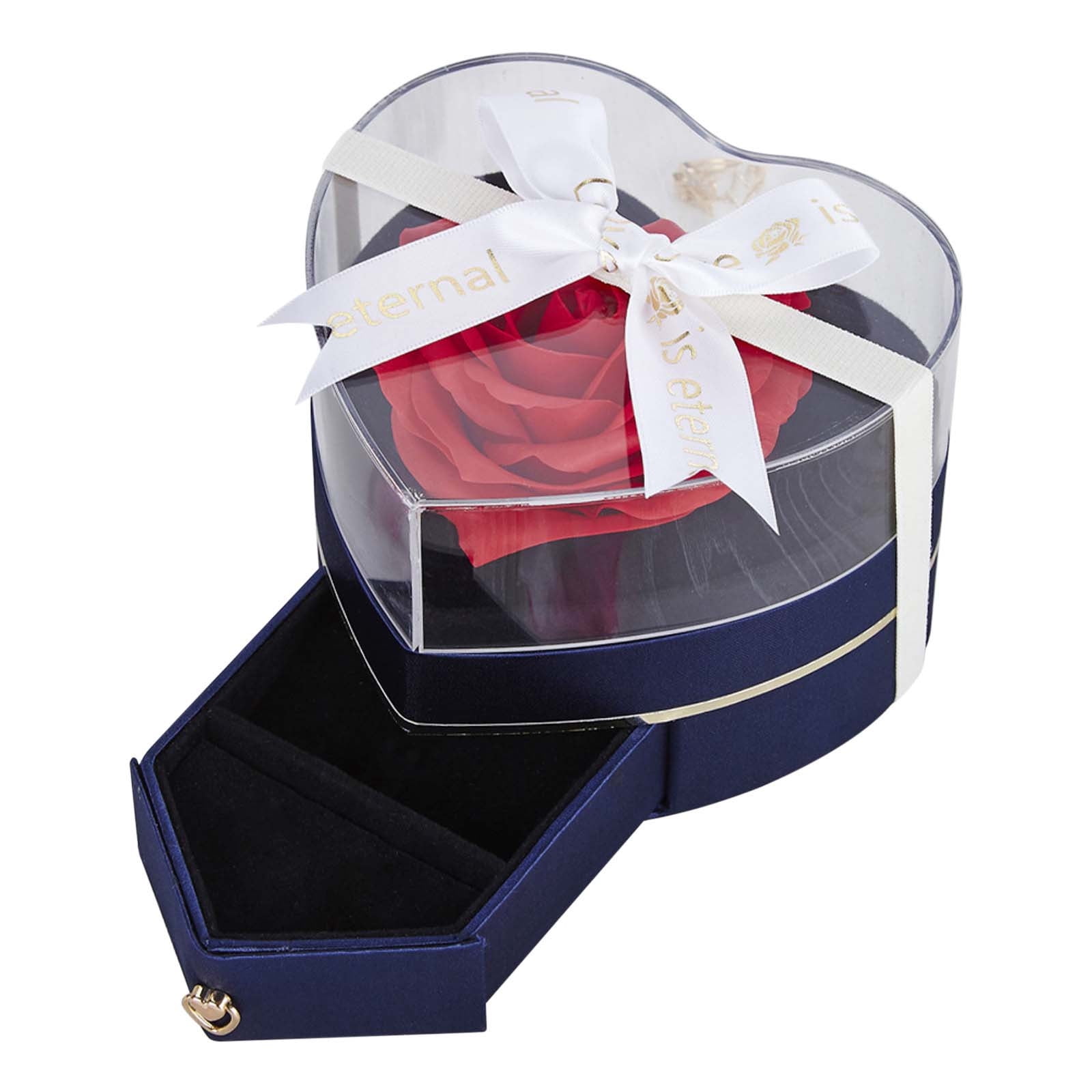 Dark Blue Valentine’S Day Surprise Gift Box Set Rose Themed Present ...