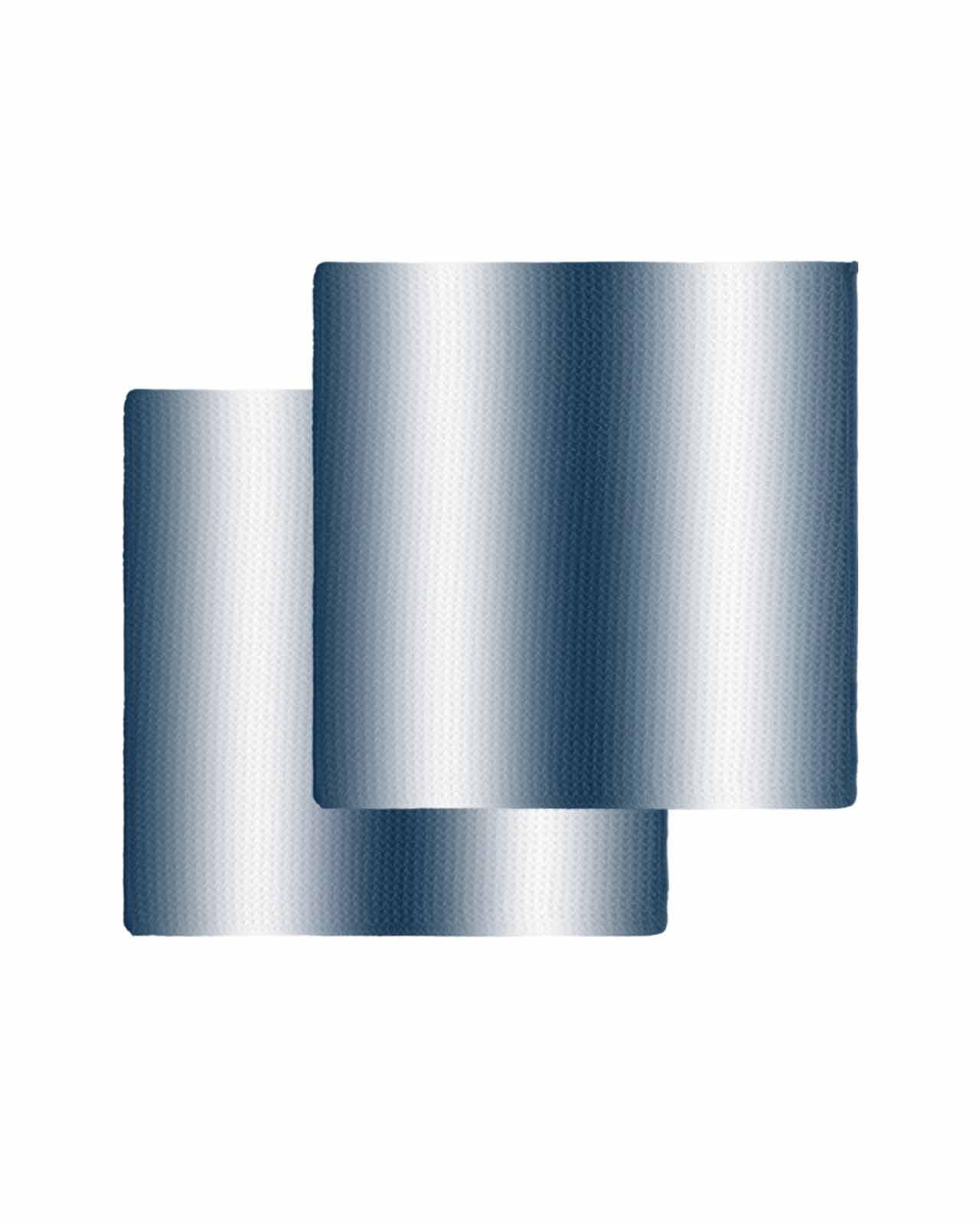 Dark Blue White Ombre Kitchen Dish Towels for Drying Dishes Set of 2, Vintage Chic Gradient ...