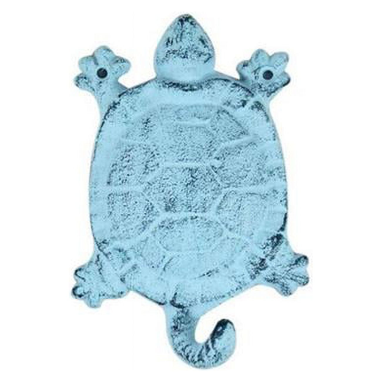 Dark Blue Whitewashed Cast Iron Turtle Key Hook- 6 in. - Walmart.com