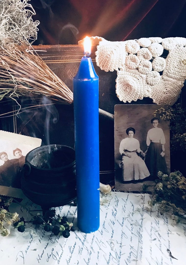 Dark Blue Wisdom Truth Pack of 12 Wicca Occult Witch Ritual Spell Chime ...