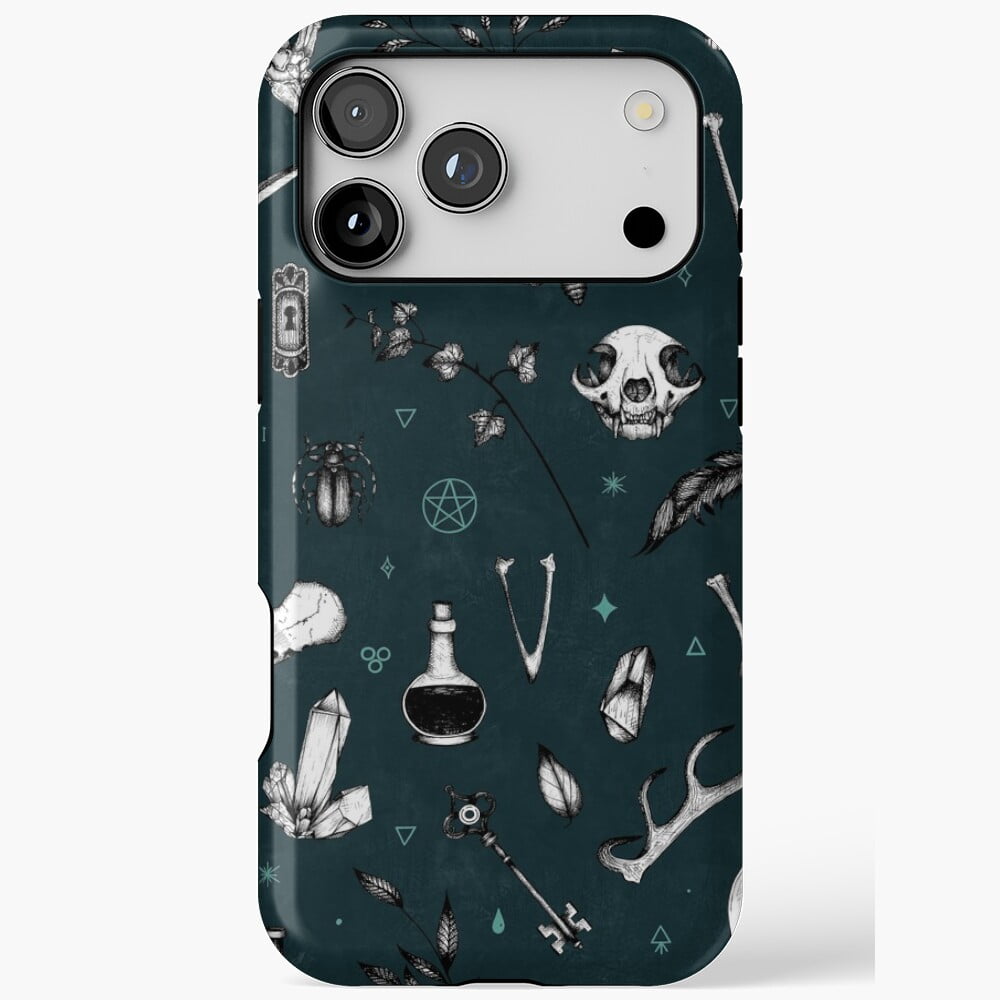 Dark Blue Witchy Pattern Celestial Goth Compatible Phone Case for ...