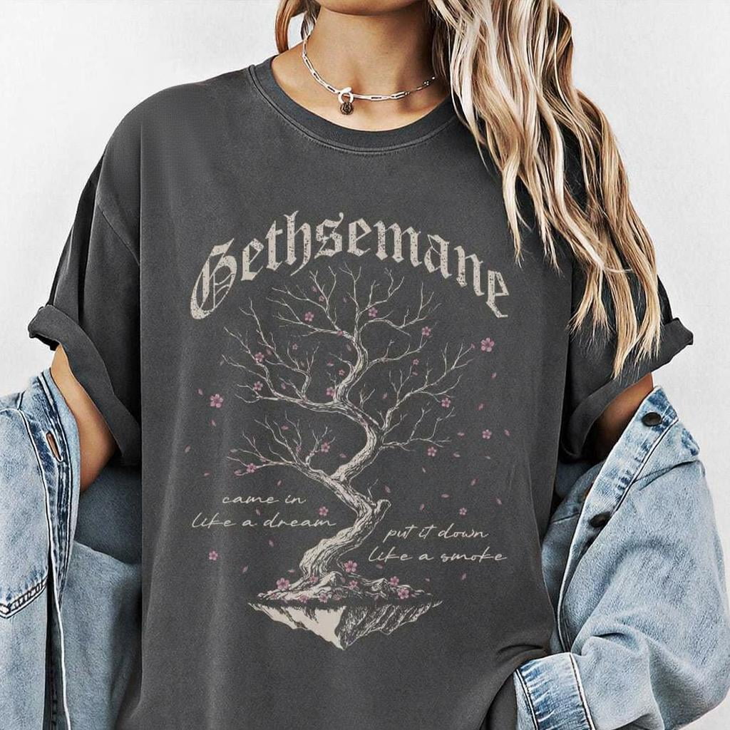 Dark Botanical Gothic Cherry Blossom Shirt, Graphic Tee, Unisex Fashion ...