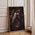 Dark Botanical Parrot Gothic Floral Bird Wall Art Moody Maximalist ...