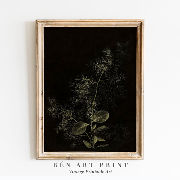 Dark Botanical Poster Moody Vintage Floral Wall Art Design1 Poster ...