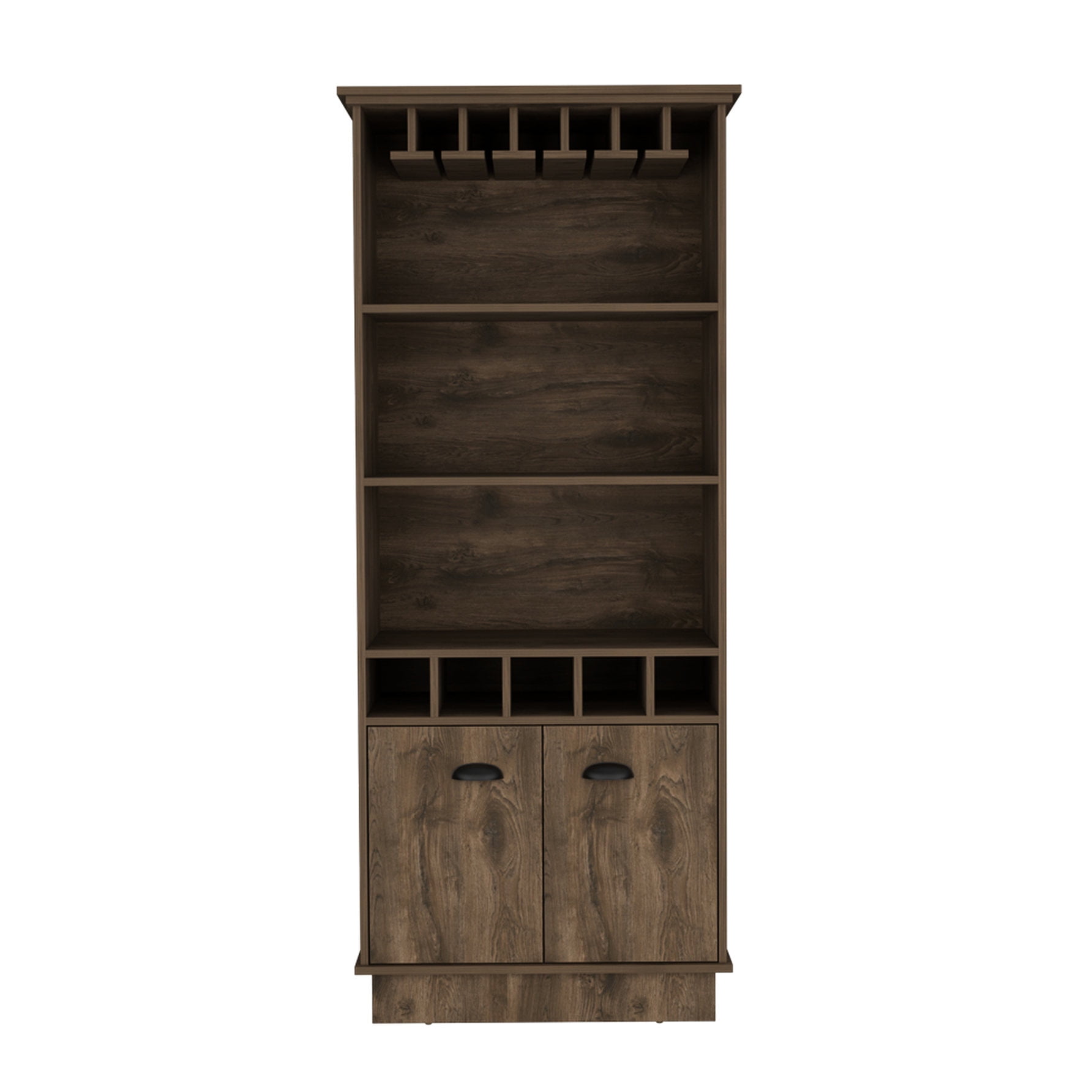 Dark Brown Bar Unit | Simple Assembly, Concealed Compartment | Living ...