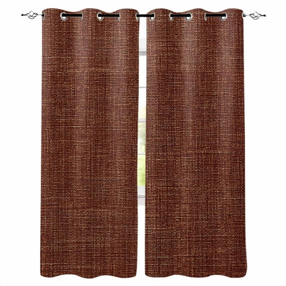 Dark Brown Blackout Curtains 84 Inches Long, Vintage Country Monochrome ...
