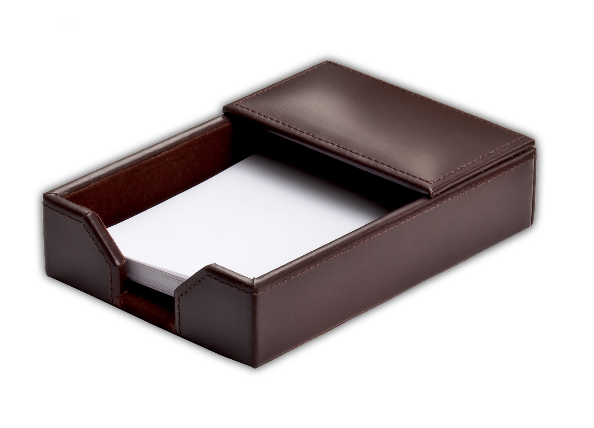 Dark Brown Bonded Leather 4 x 6 Memo Holder - Walmart Business Supplies