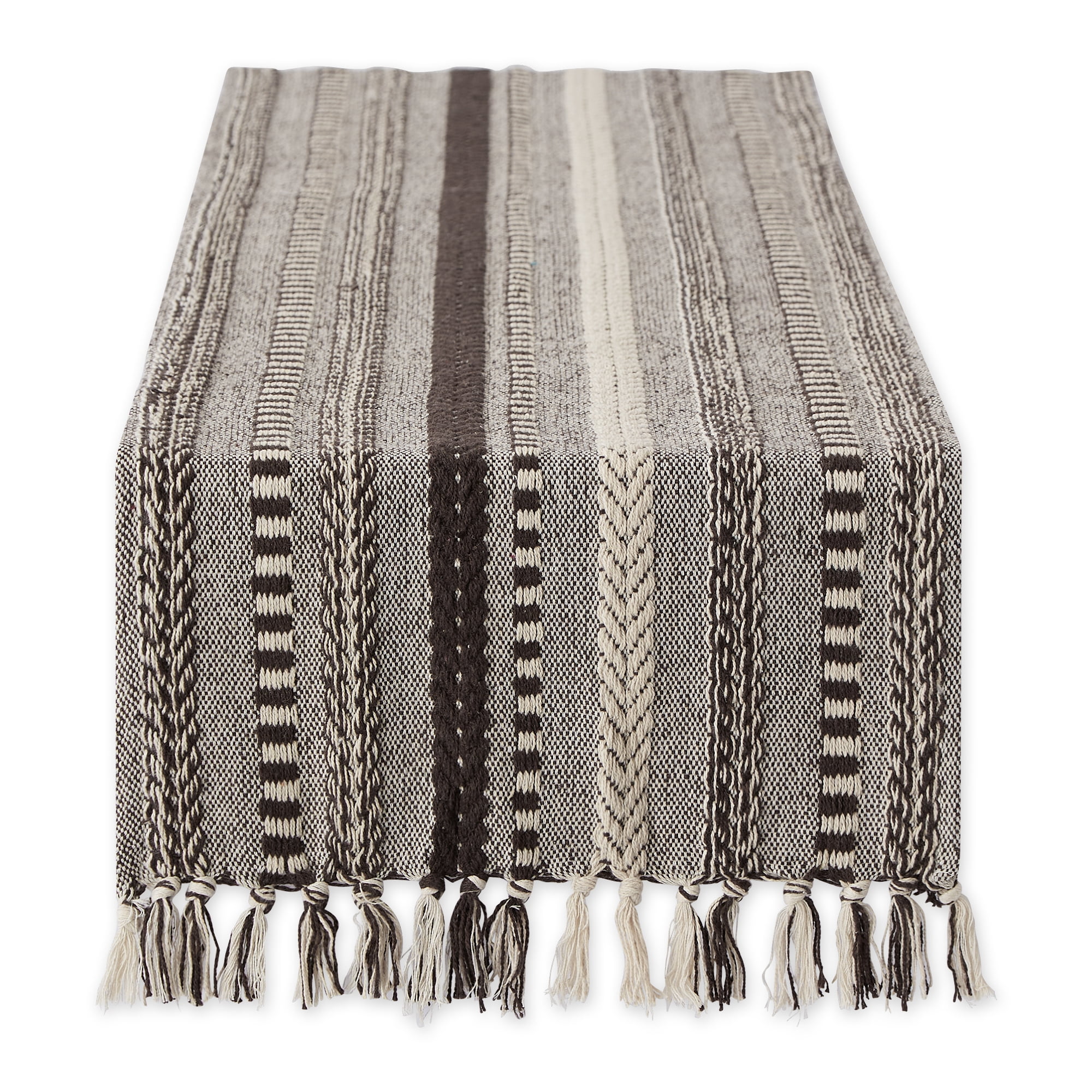 Dark Brown Braided Stripe Table Runner 15x72 - Walmart.com
