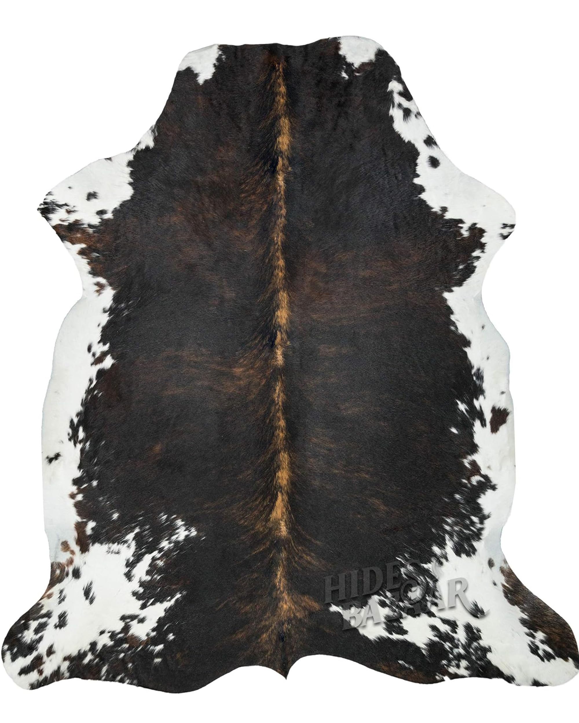 Dark Brown Brindle Cowhide Rug Genuine Leather Cowhide, Brown, Black ...