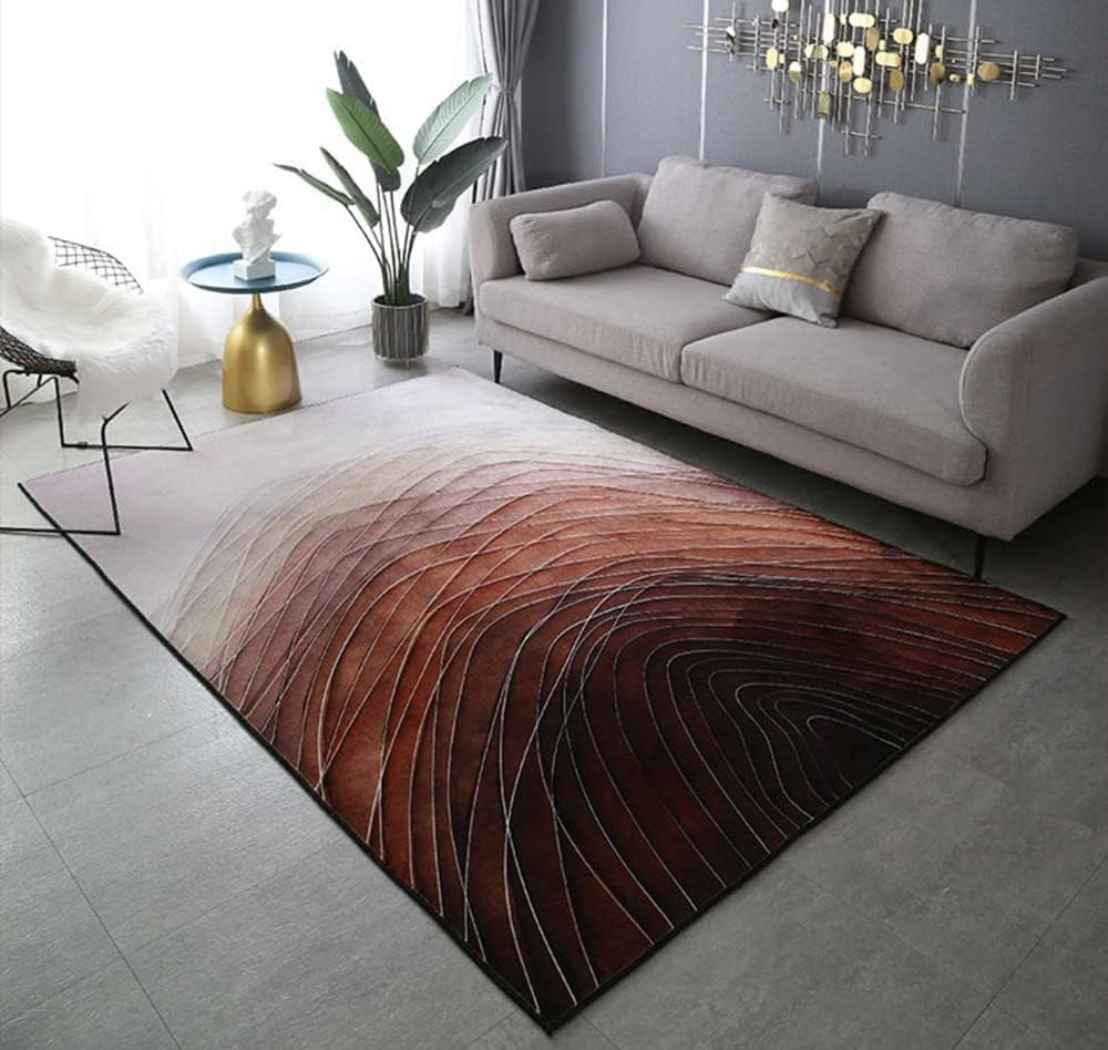 Dark Brown Contemporay Aethetic Area Rug For Livingroom Diningroom ...