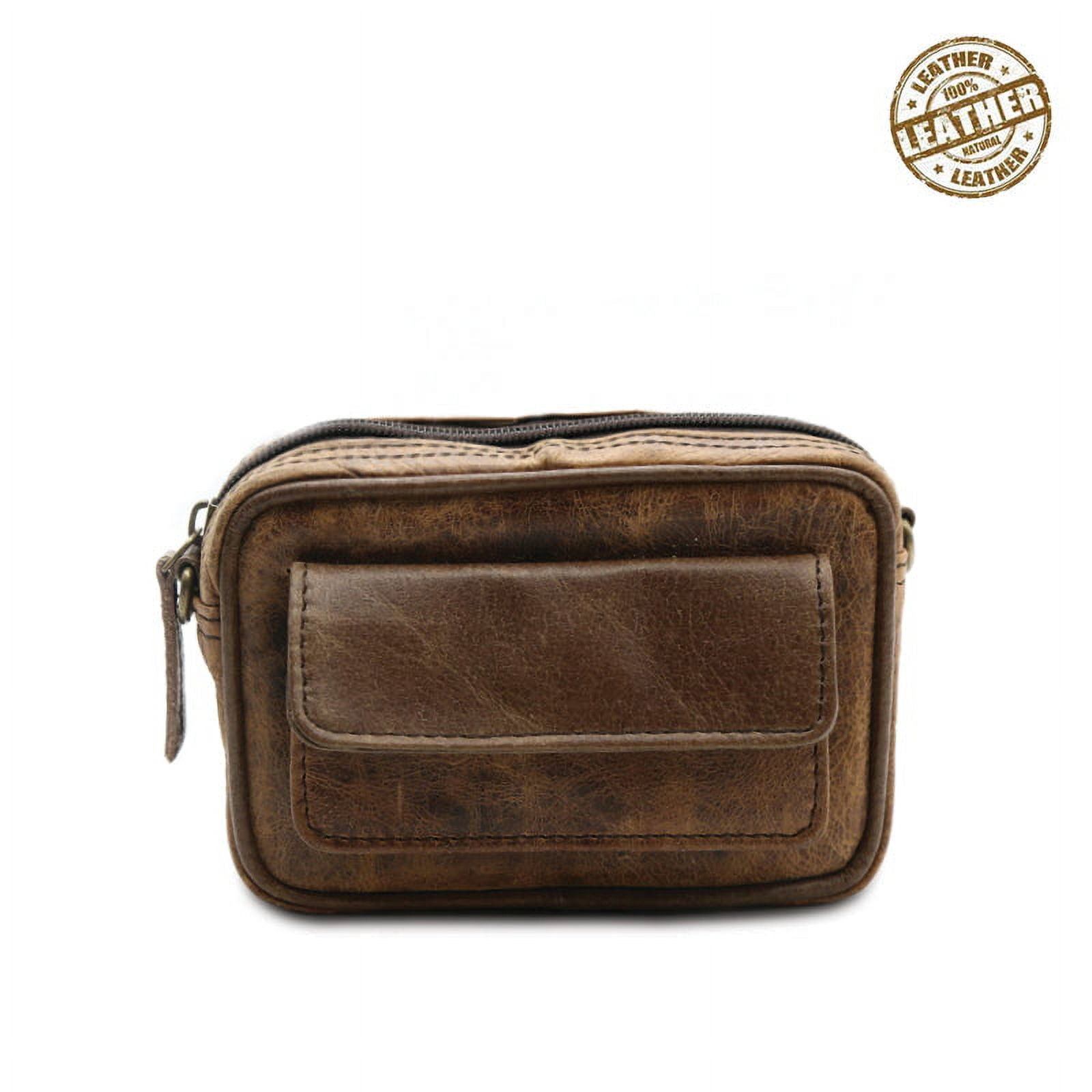 Dark Brown Front Pocket Leather Belt Bags/ Fanny Packs/ Bum bags ...
