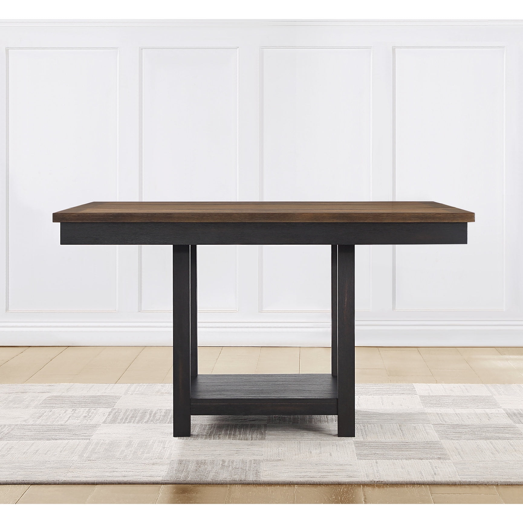 Dark Brown Hand-Stained Dining Table - Highlights Wood Character for ...