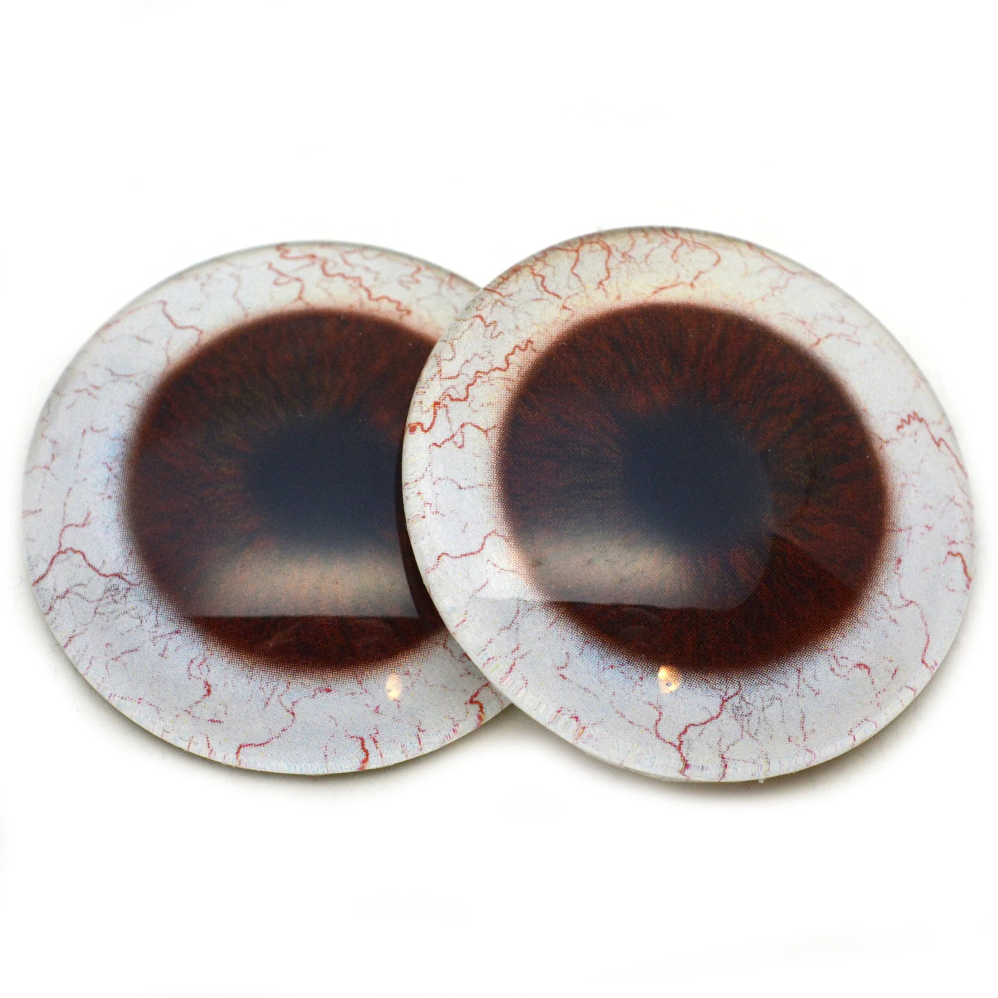 Dark Brown Human Inspired Glass Eyes with Whites - Walmart.com