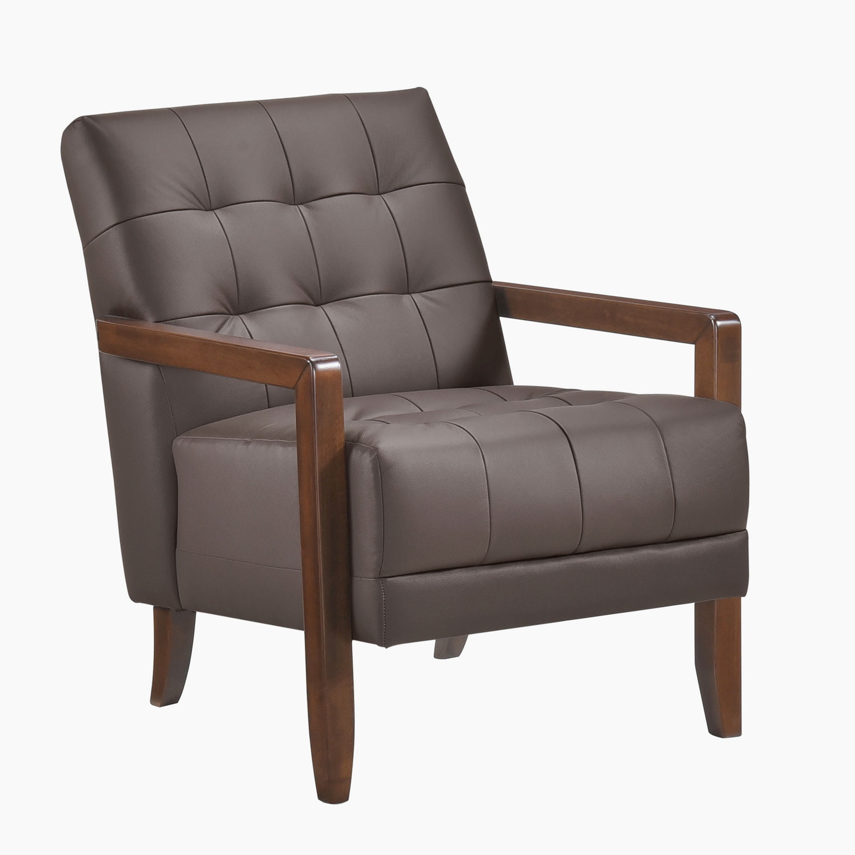 Dark Brown Leather Tufted Design / Comfortable Seating for Primary ...
