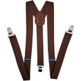 Dark Brown Mens Womens Adjustable Elastic Y Back Style Suspenders Party ...