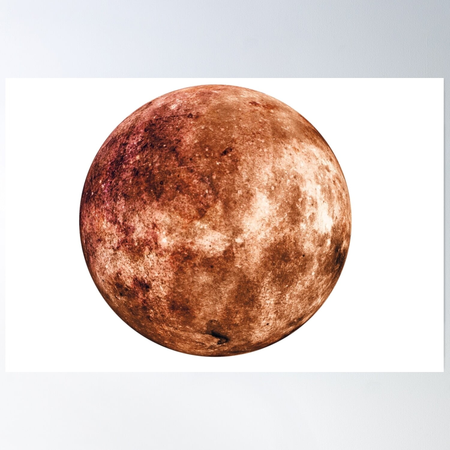 Dark Brown Moon Poster Wall Art, Modern Wall Decor, 12x18 UNFRAMED ...