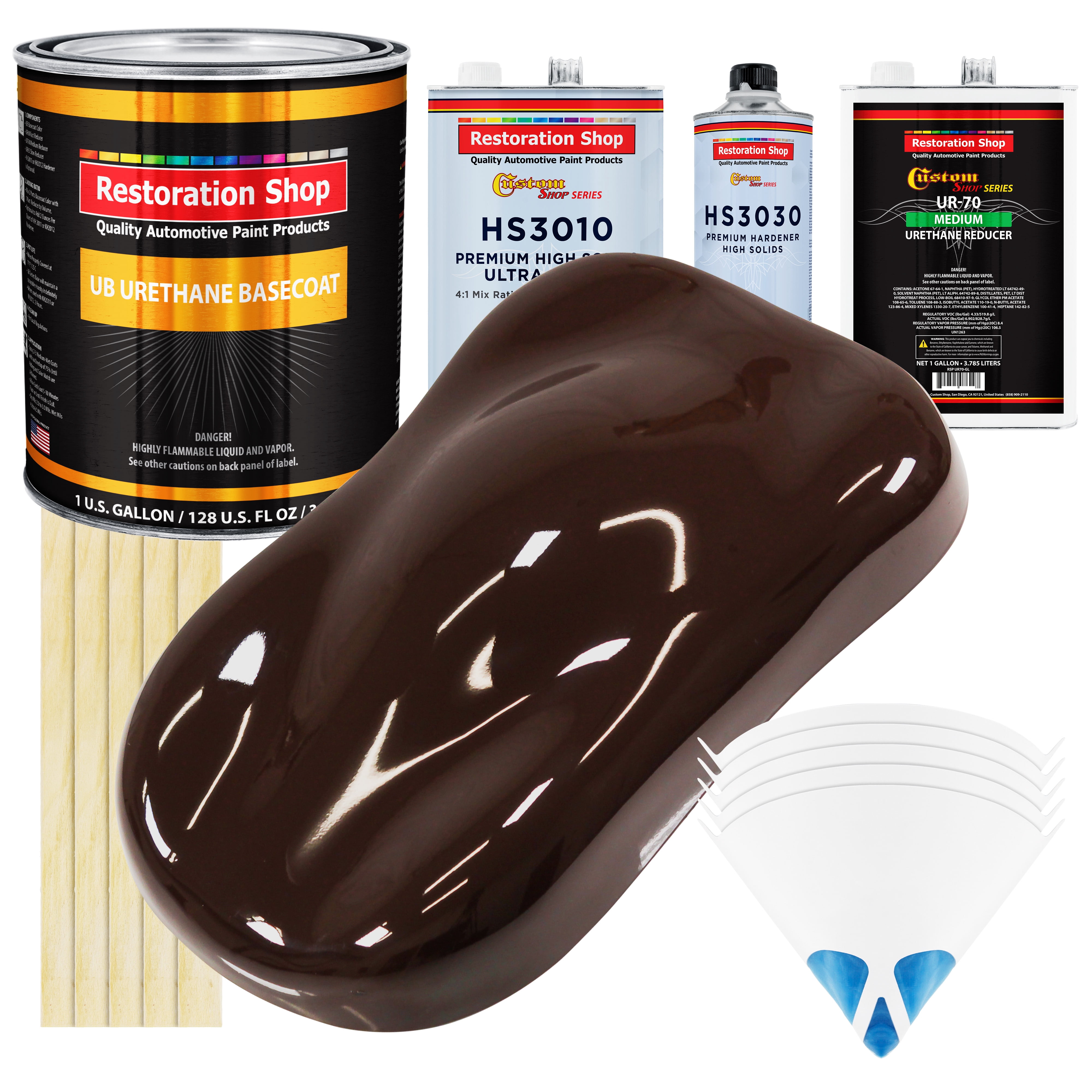 Dark Brown Premium Gallon Kit URETHANE BASECOAT Car Auto Paint Kit ...