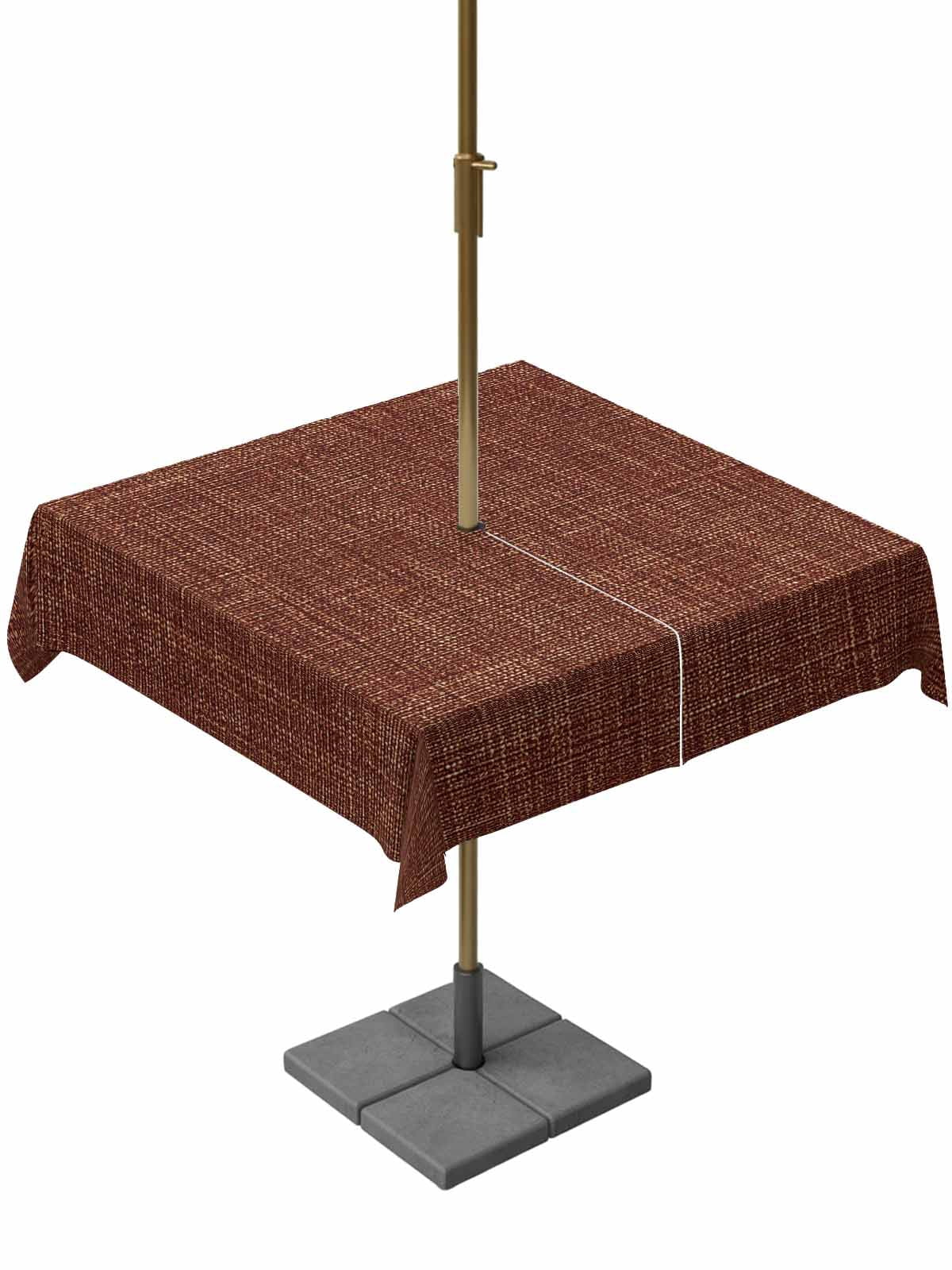 Dark Brown Table Cloth Rectangle Outdoor Tablecloth, Vintage Country ...