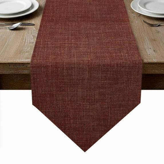 Dark Brown Table Runner Linen Burlap Table Runner 72 Inches Long ...