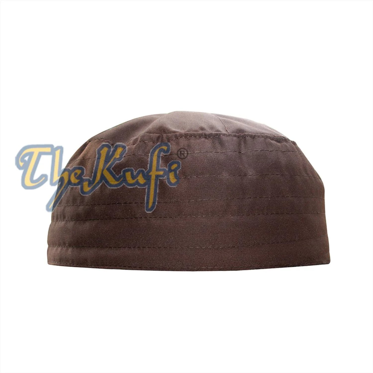 Dark Brown Thin Indonesian Flat Simple Stitch Design Cloth Kufi Namaz ...