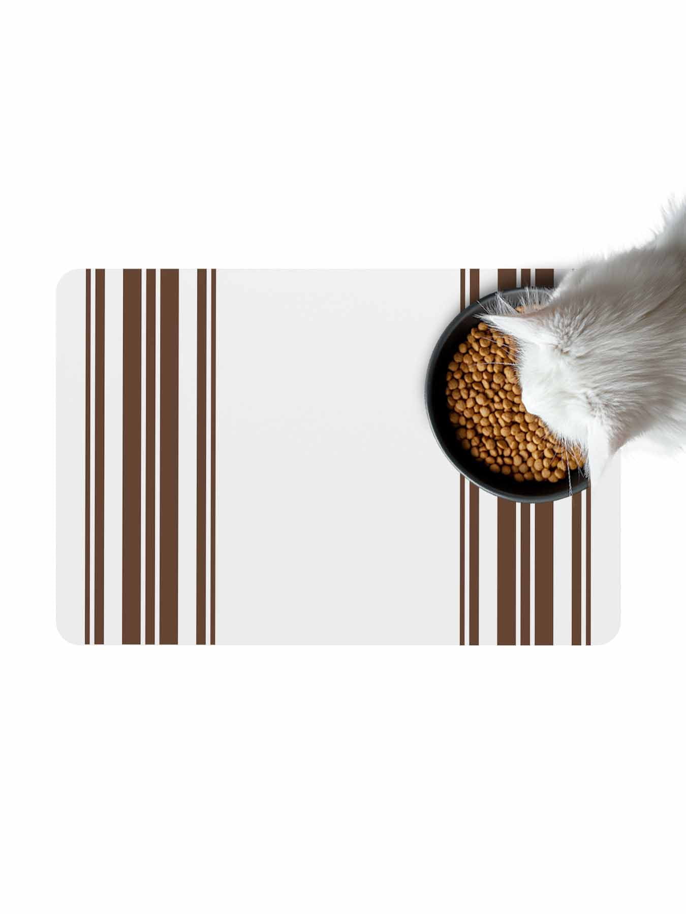 Dark Brown and White Striped Doormat Non Slip Diatomaceous Earth Door ...