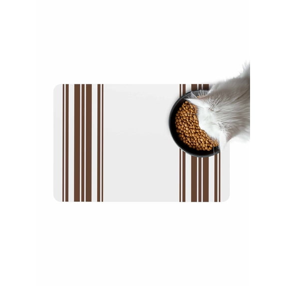 Dark Brown and White Striped Doormat Non Slip Diatomaceous Earth Door ...