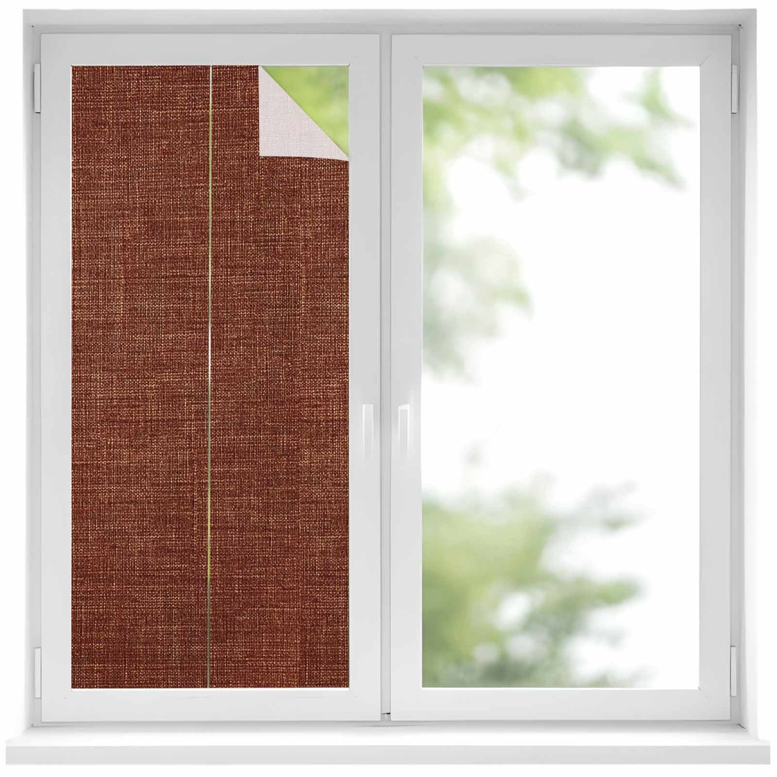 Dark Brown Window Privacy Film, Vintage Country Monochrome Chocolate ...