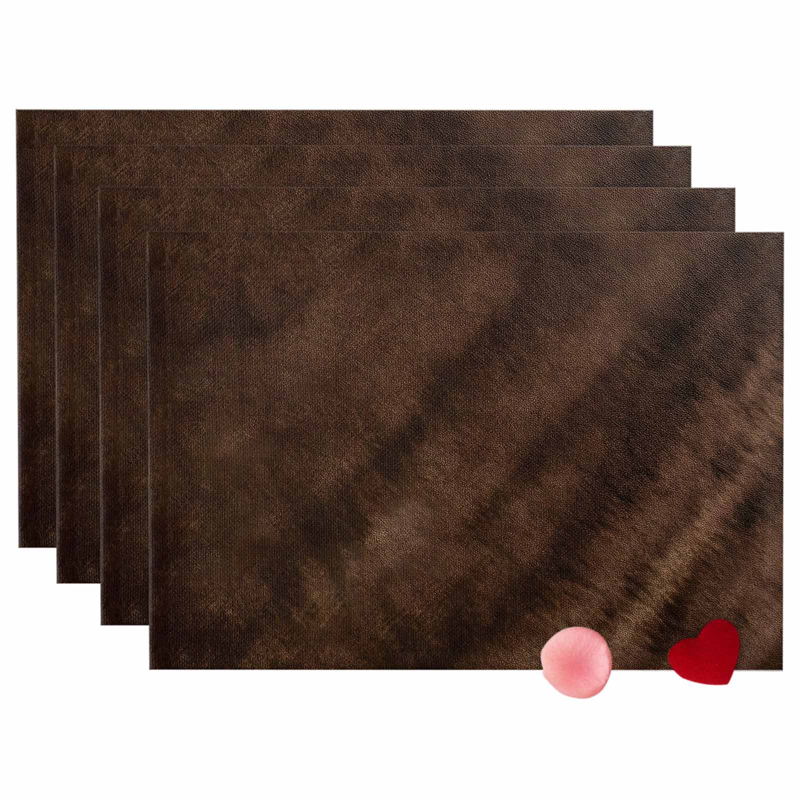 Dark Brown Wood Grain Placemats Set of 4, Vintage Farmhouse Ombre Wood ...