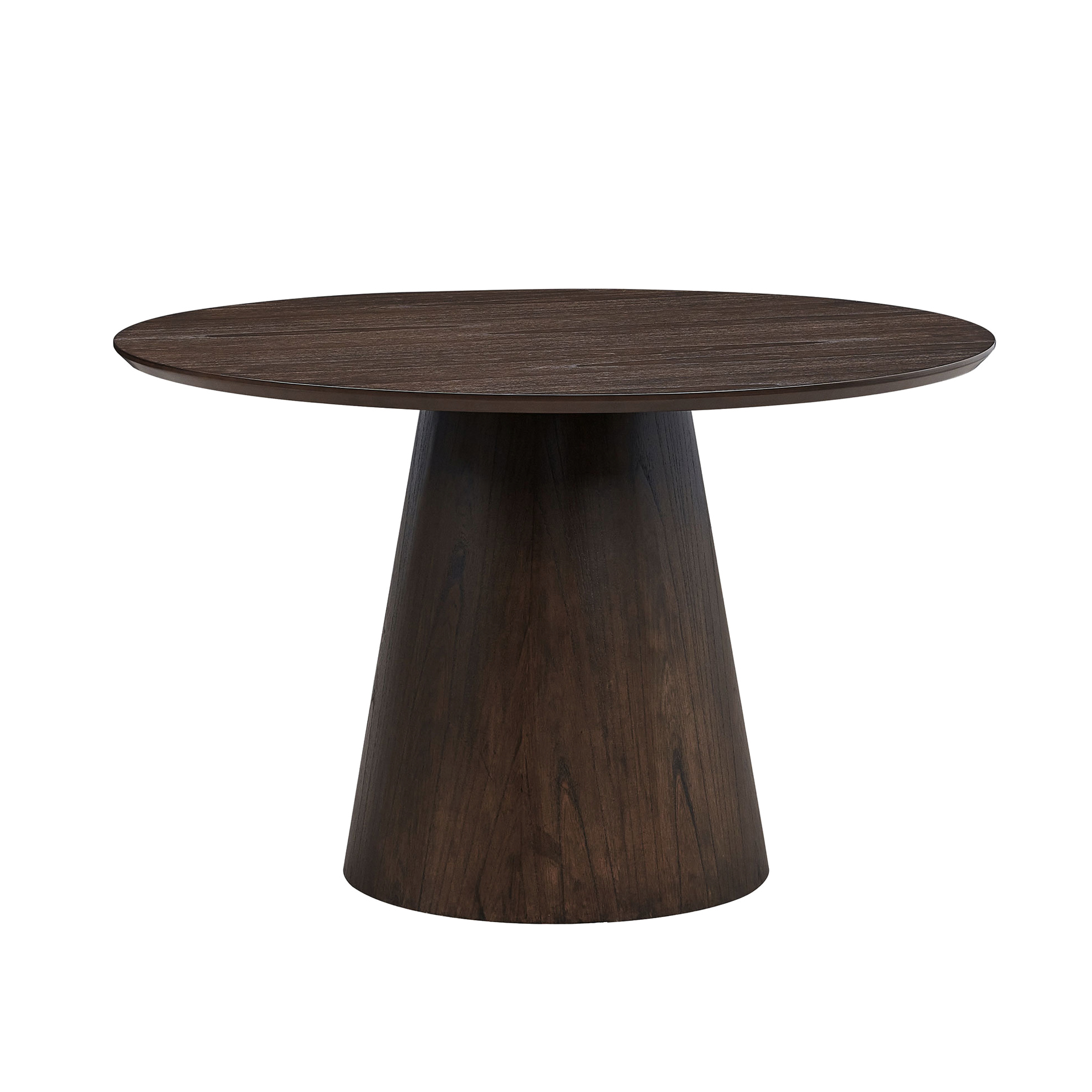 Dark Brown Wood Table - 48.63'' Round For A Elegant Dining Room ...