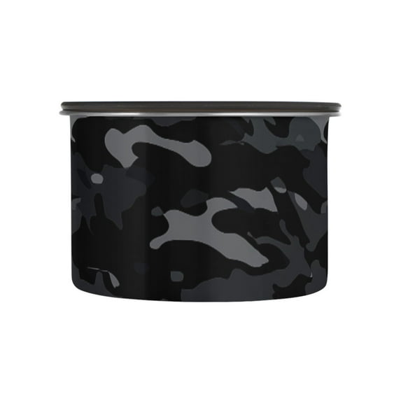 Dark Camo Black Camouflage Airtight Coffee Bean Canister 17oz Food ...